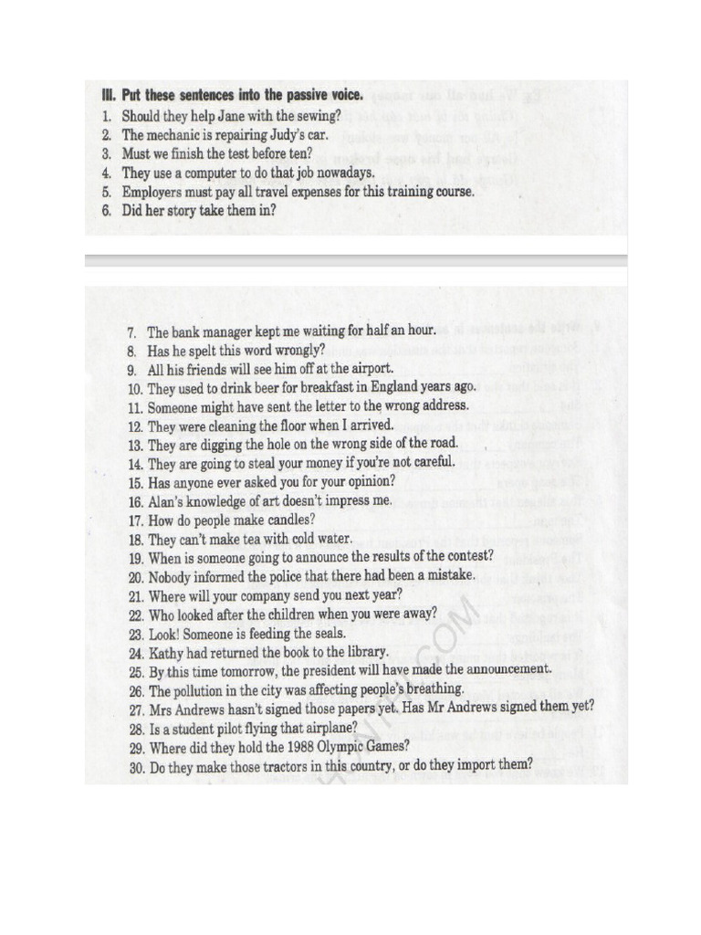 Passive Voice (2) | PDF