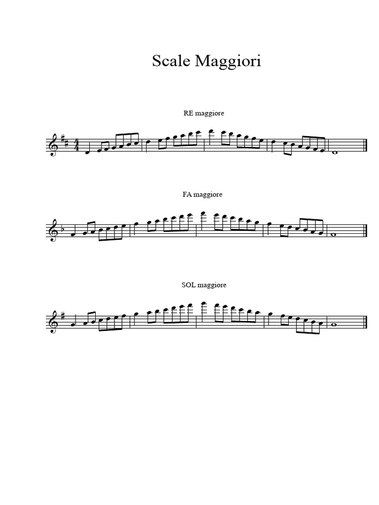 Scale Maggiori | PDF