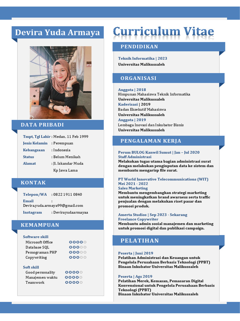 CV Devira Terbaru | PDF