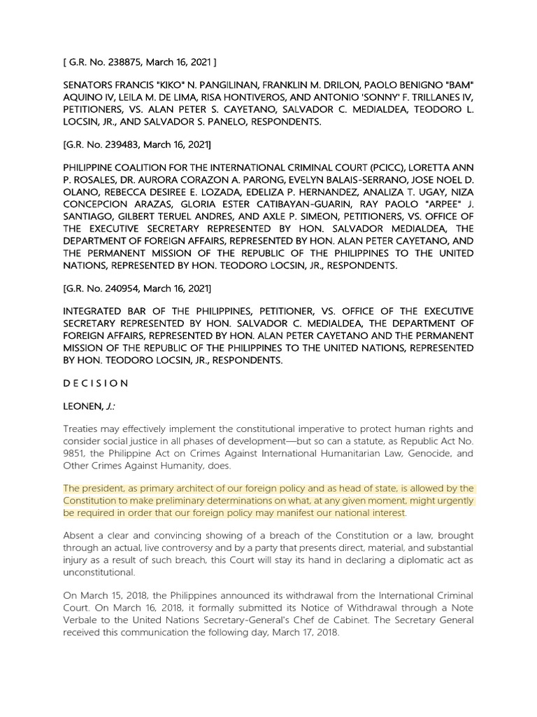 Constitutional Law Cases | PDF