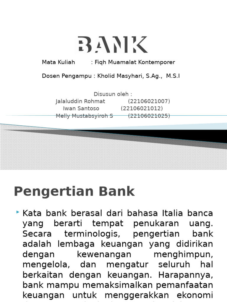 BANK | PDF