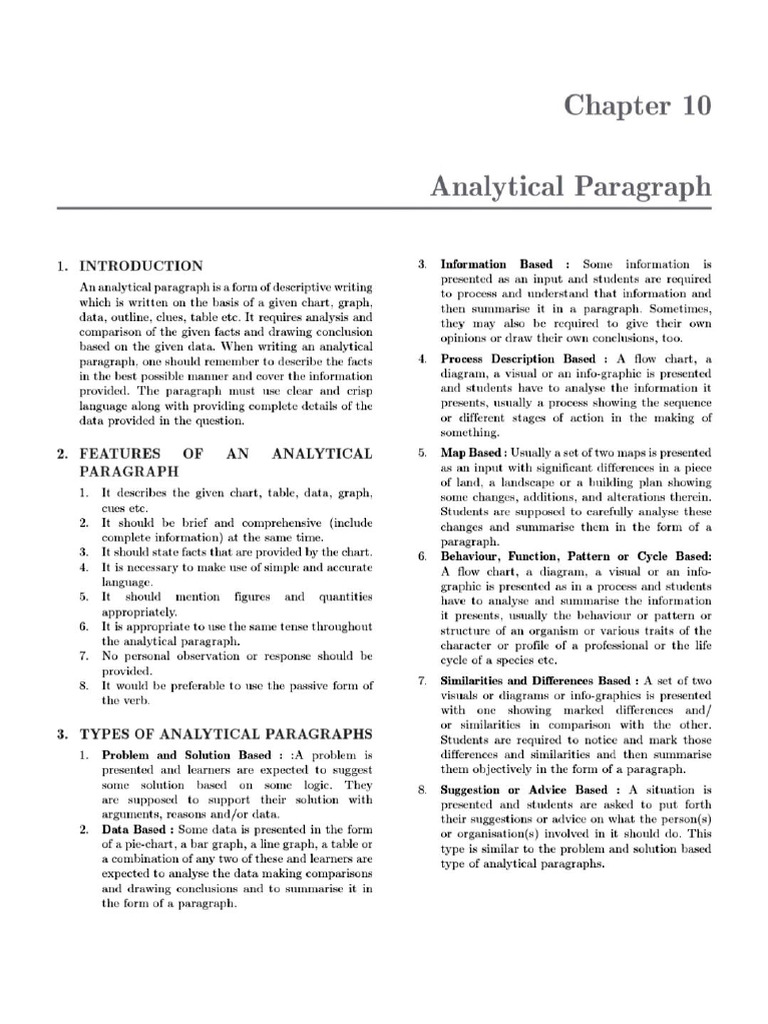 Analytical Paragraph | PDF