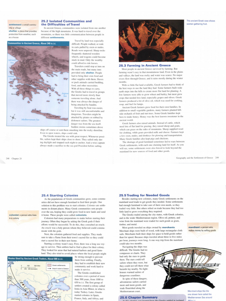 Geography and Settlement of Ancient Greece | PDF