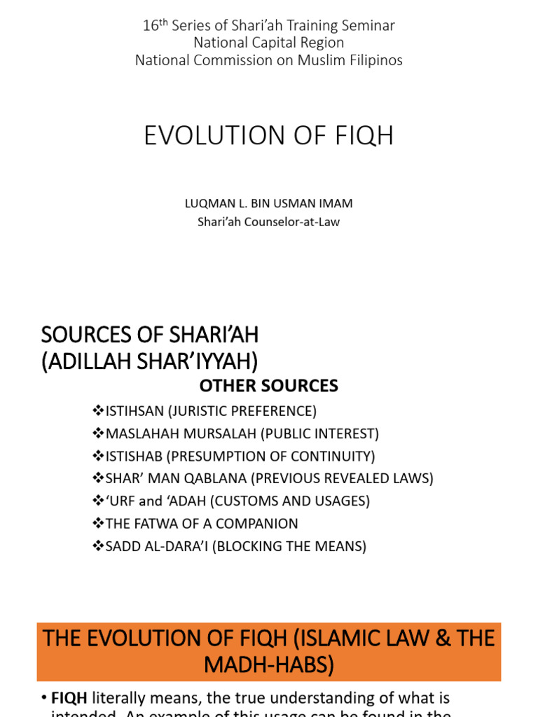 Evolution of Fiqh | PDF