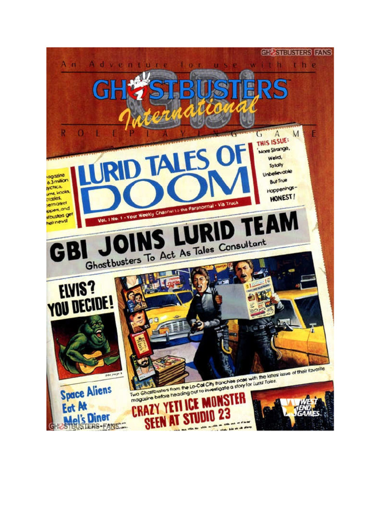 Ghostbusters - Lurid Tales of Doom | PDF