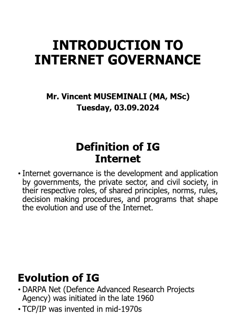 Overview of Internet Governance Concepts | PDF | Domain Name | I Pv6