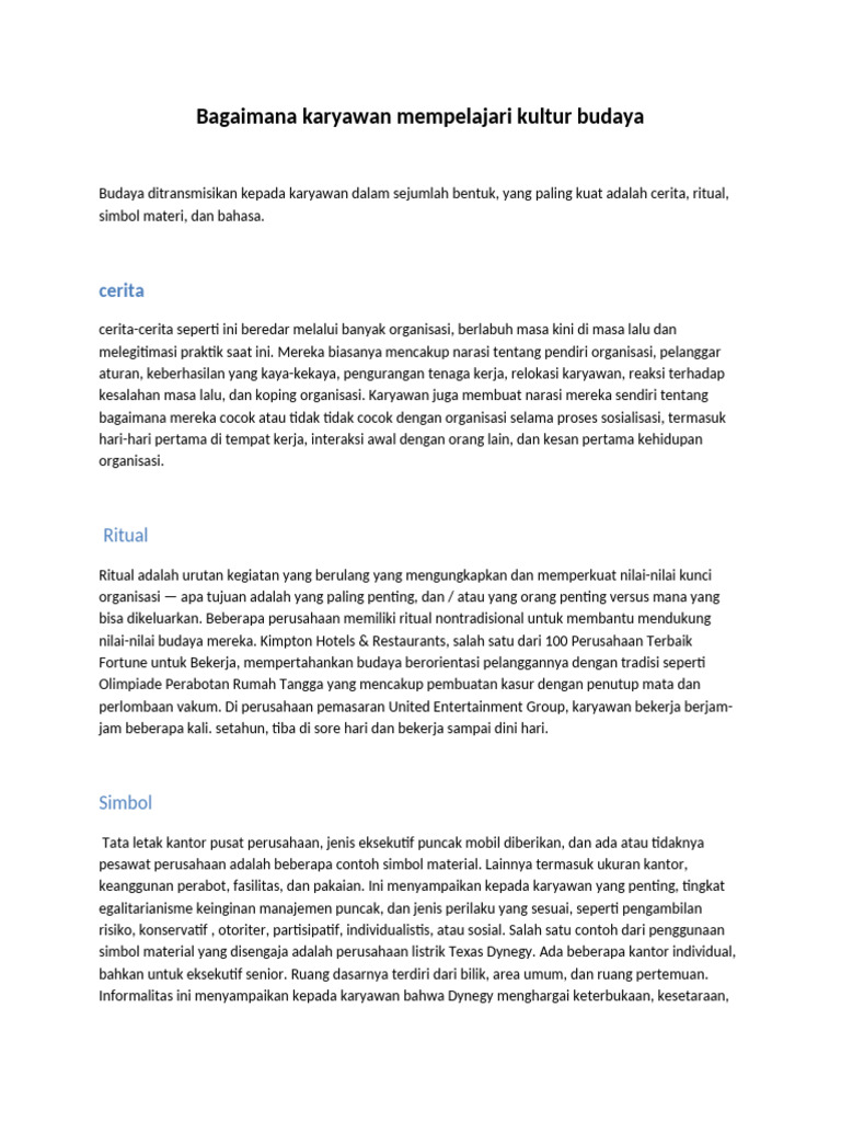 How Employees Learn Culture | PDF