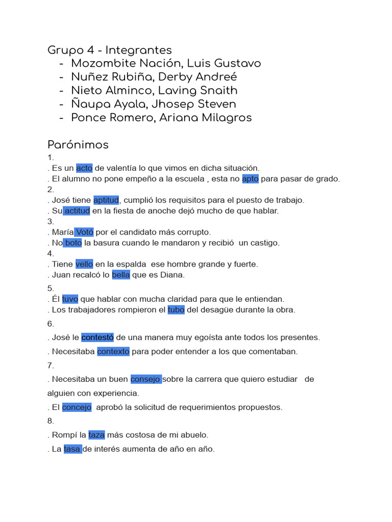 práctica grupal - semana 5 | PDF