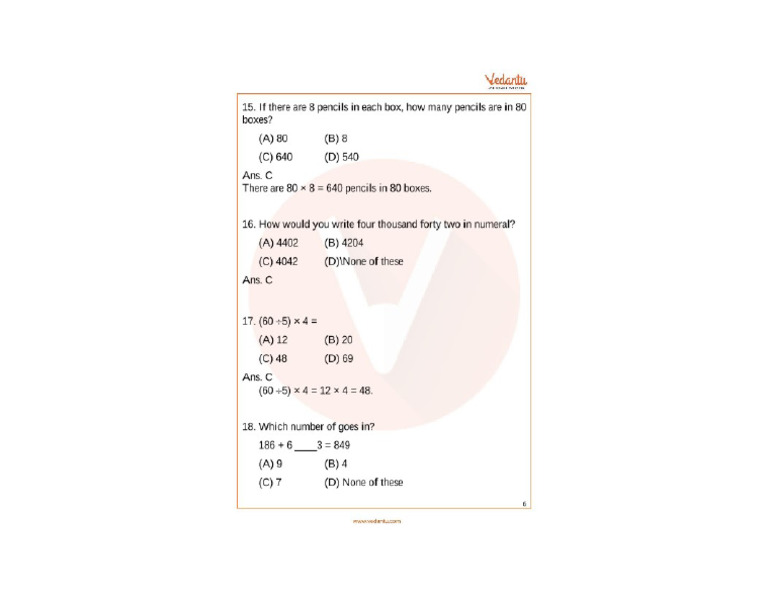 Class 3 KA Maths Olymp - 3 | PDF