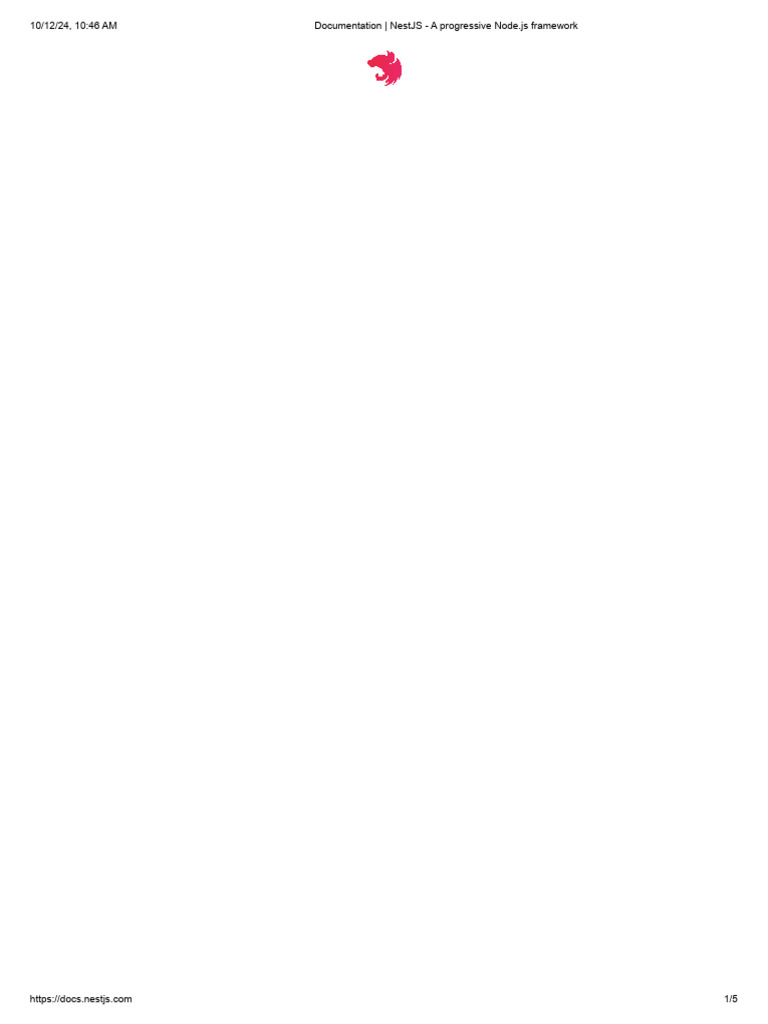 Documentation - NestJS - A Progressive Node - Js Framework | PDF