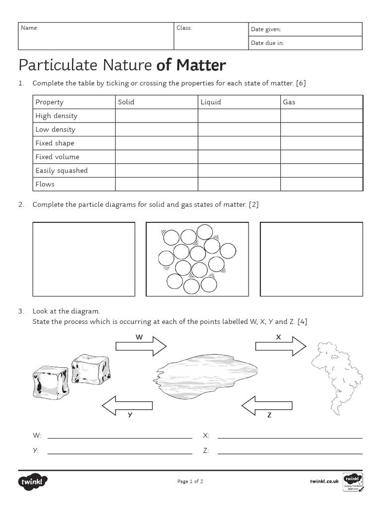 Particulate of Nature Homework | PDF