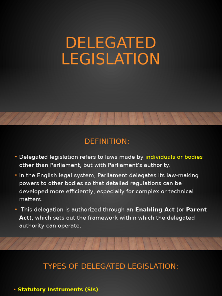Delegated LEGISLATION ch3 | PDF