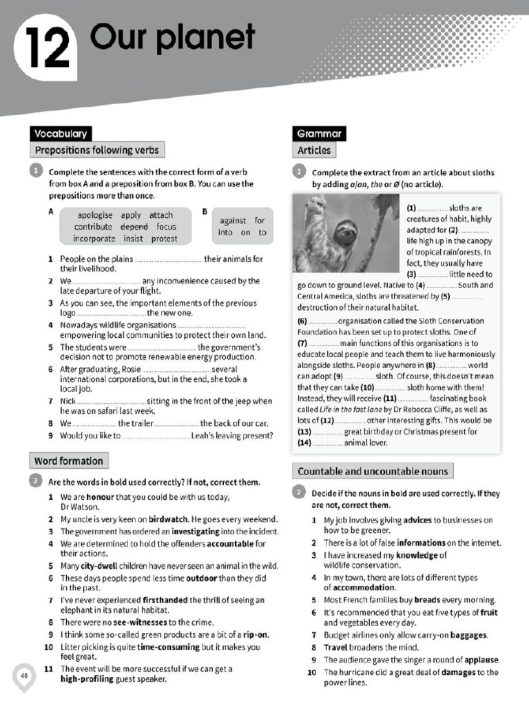 Extra practice Unit 12 Grammar + Voc | PDF