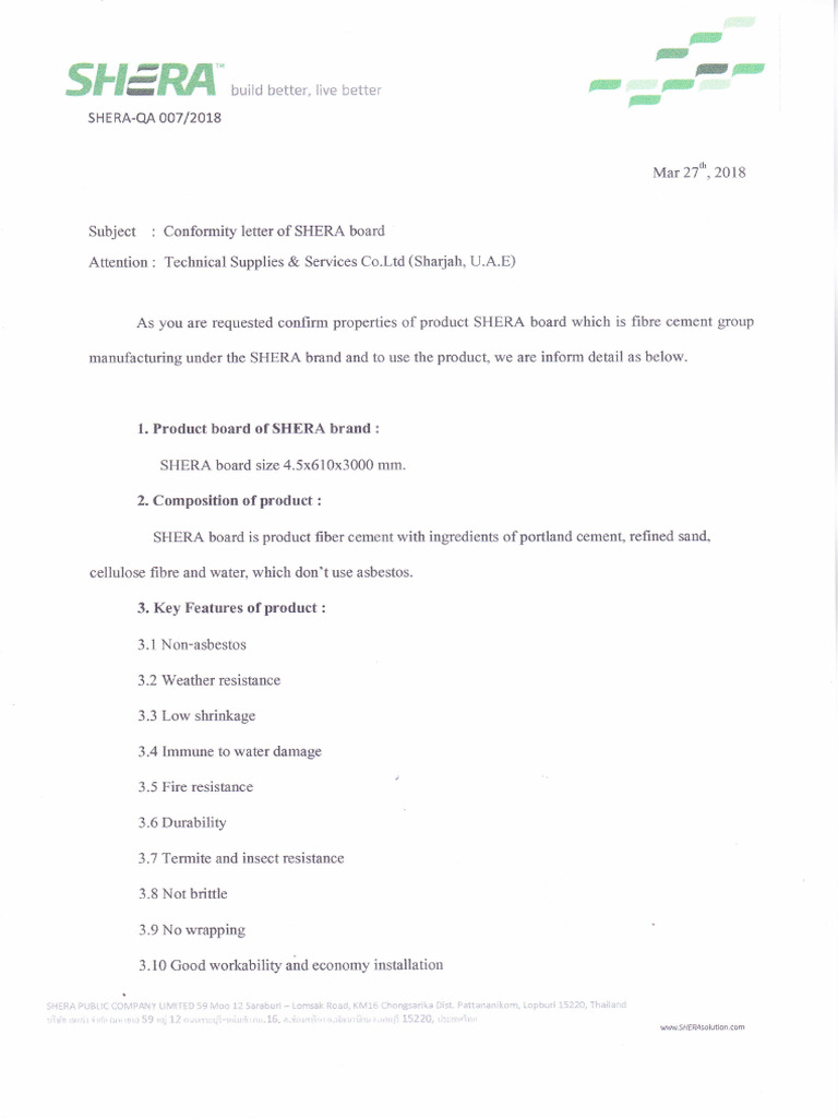 Shera Board - TDS | PDF