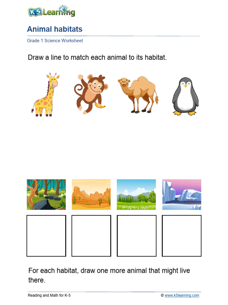 Grade 1 Animal Habitats A | PDF