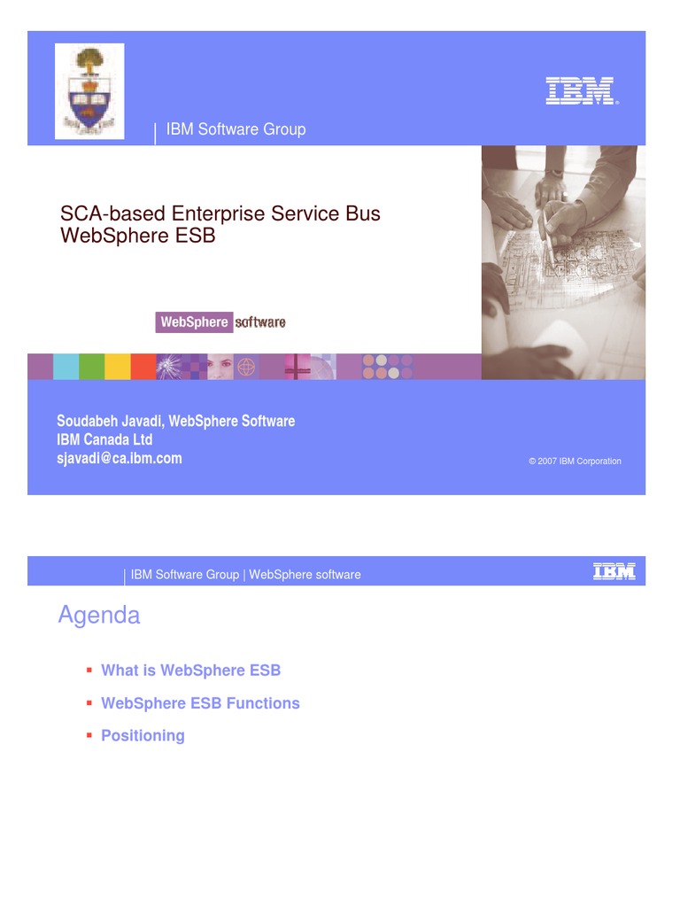 Sca-Based Enterprise Service Bus Websphere Esb: Ibm Software Group ...