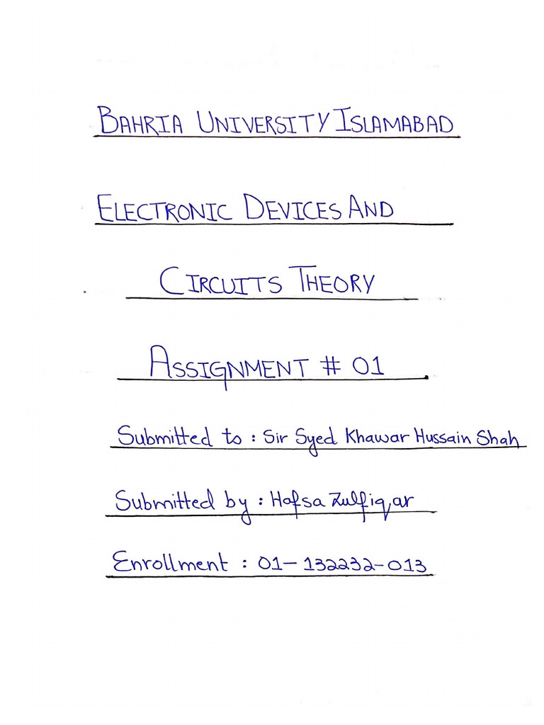 Edc Assignment 1 | PDF