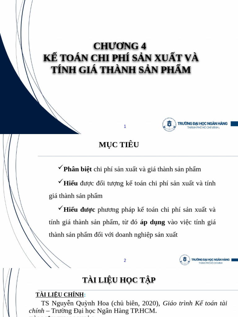 ACC302 - Slide Bài Giảng KTTC - Chương 4 - ok | PDF
