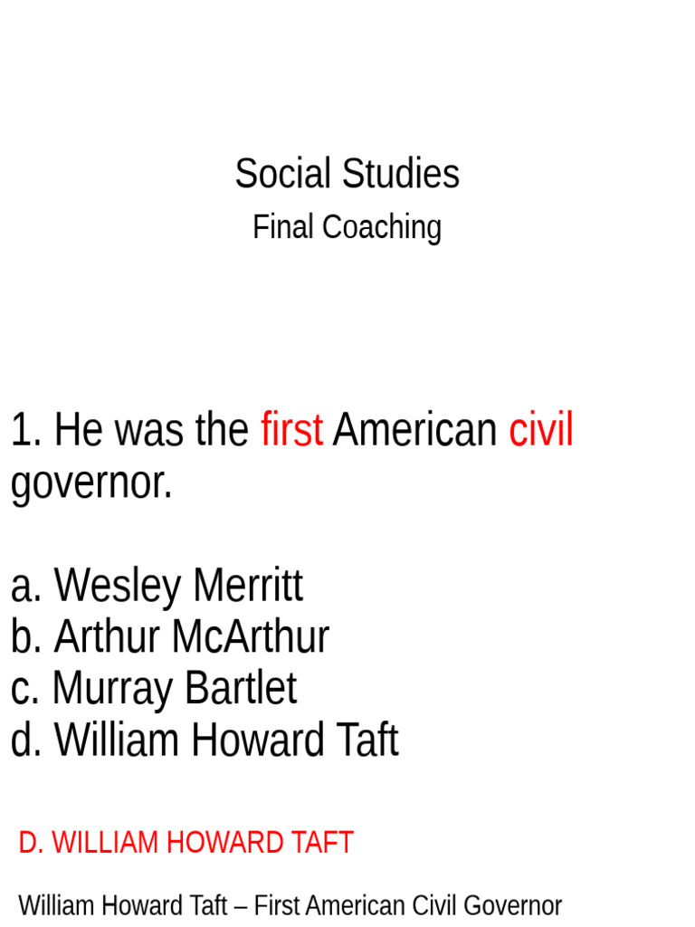 GenEd Social Studies 1 31 Answer Key | PDF