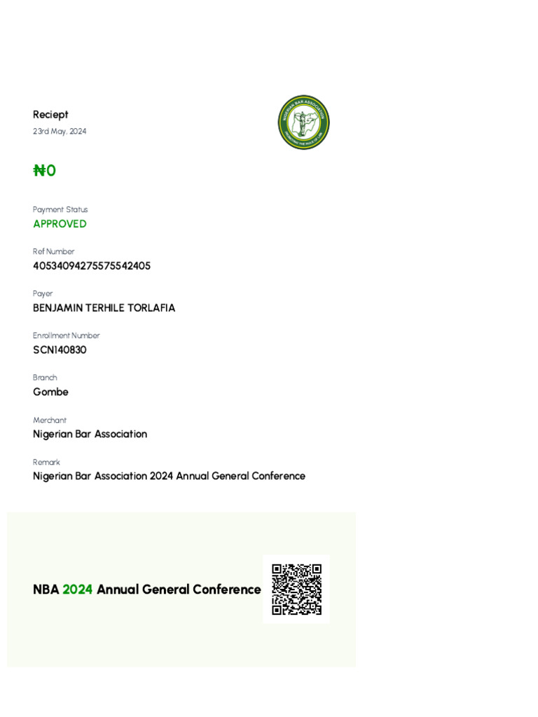 NBA Conference Registration 2024 | PDF