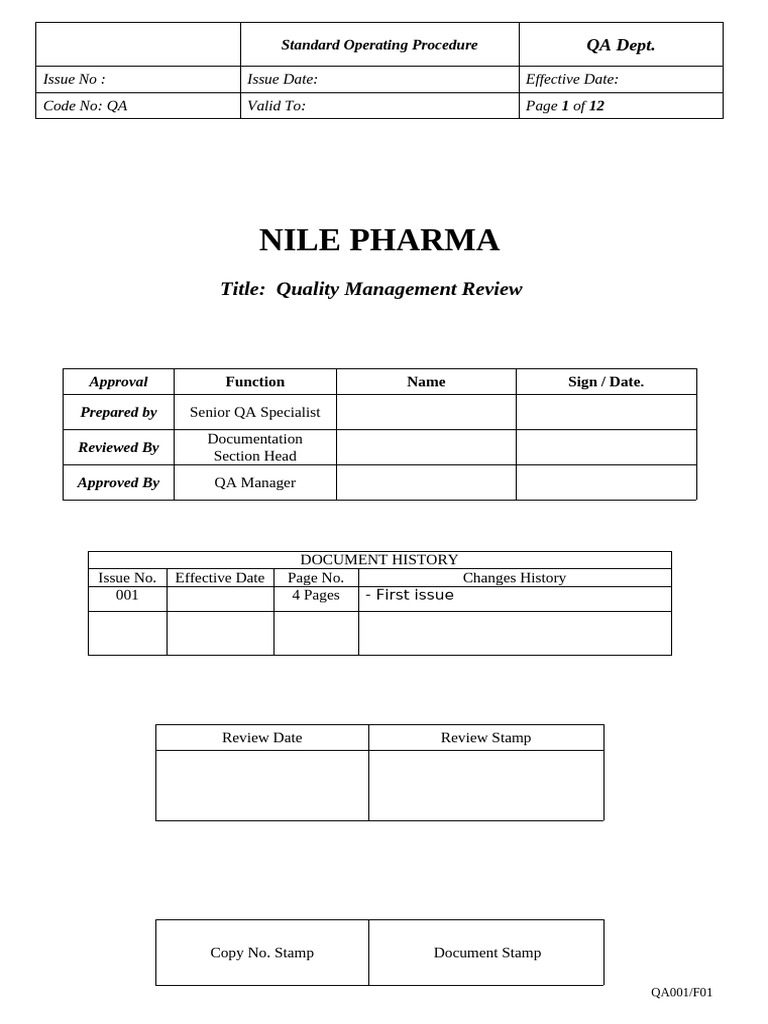 Quality Management Review | PDF