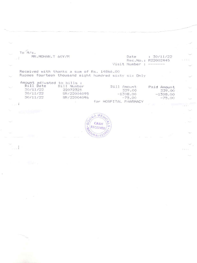 Mohan Hospital Details | PDF