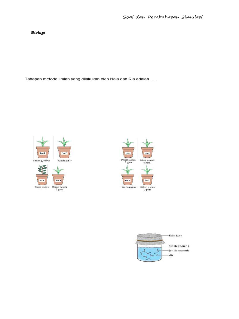 Soal Dan Pembahasan Simulasi 18 Ipa | PDF