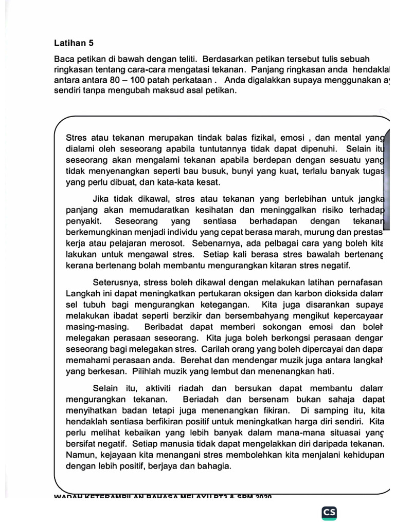 Latihan 5 Stress | PDF