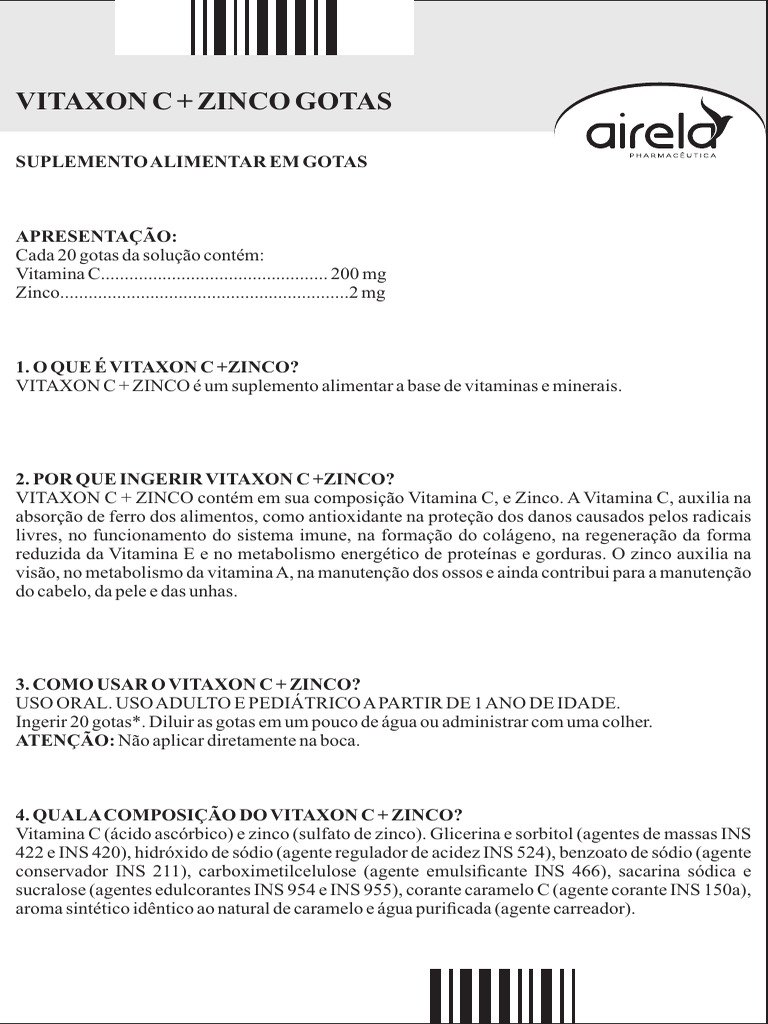 VitaxonC Zinco Gotas Bula-10x15-Cm | PDF
