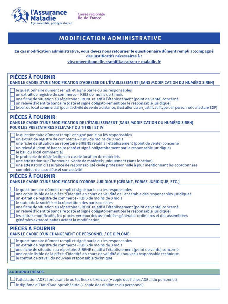 Formulaire Cramif | PDF