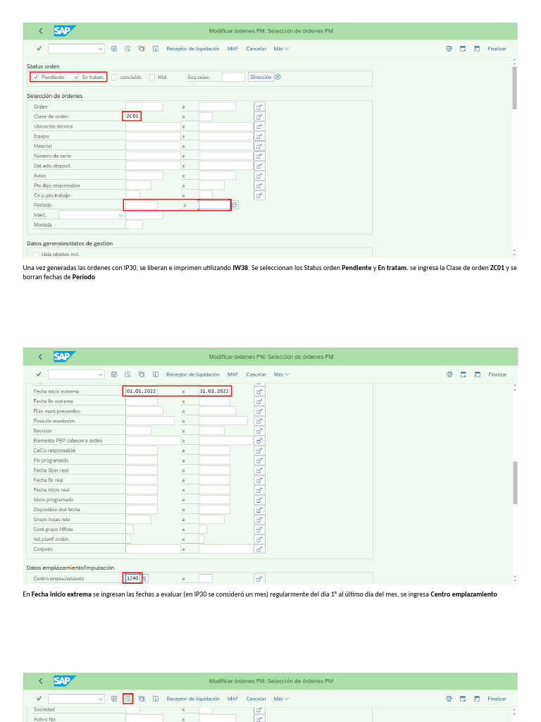 IW38 Liberacion e Impresion Ordenes Preventivas | PDF