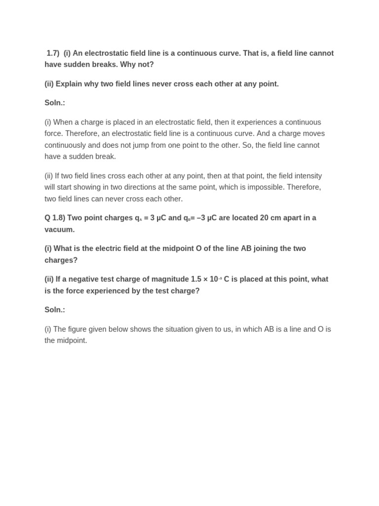 Phyiscs Part 2 Chap 1 | PDF