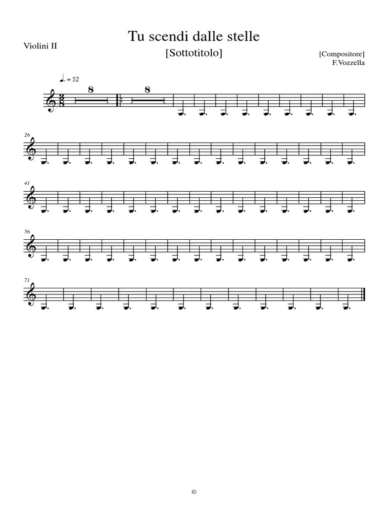 Tu Scendi Dalle Stelle - Violini II | PDF