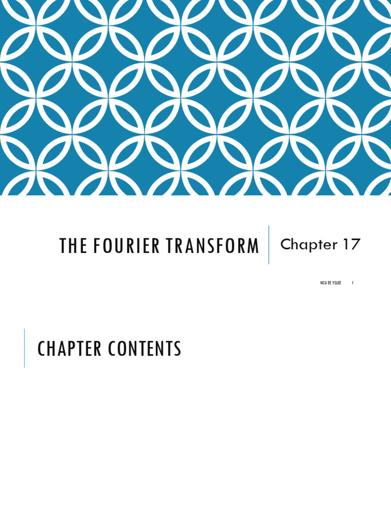 Ch17 The Fourier Transform | PDF