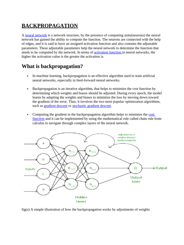 Unit 5 Back Propogation | PDF