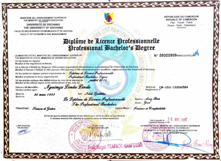 Diplome de Licence[1] | PDF