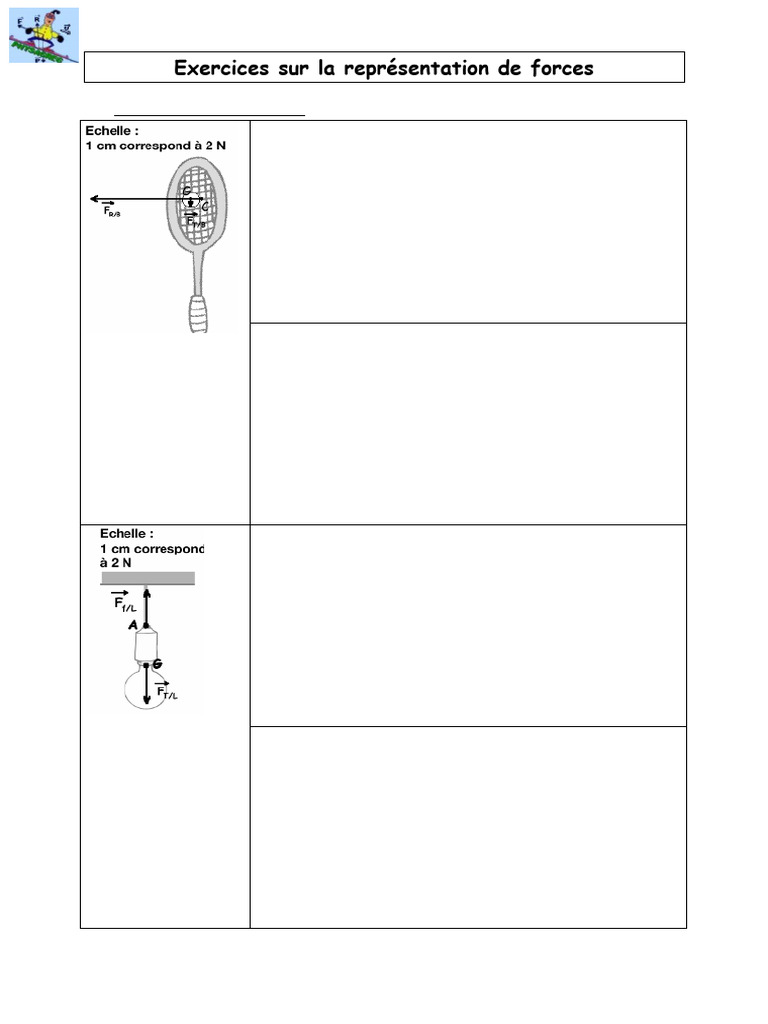 Exercices Sur Representation de Forces | PDF