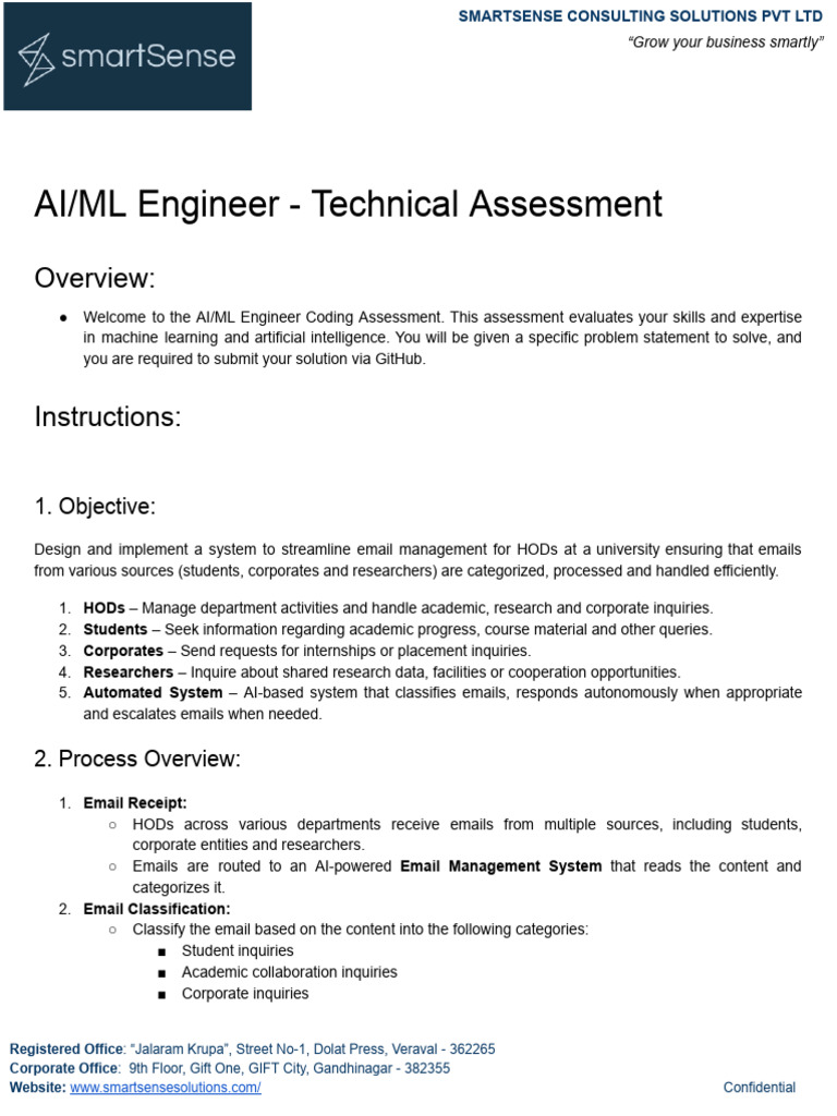 AI - ML Engineer - Technical Assessment | PDF
