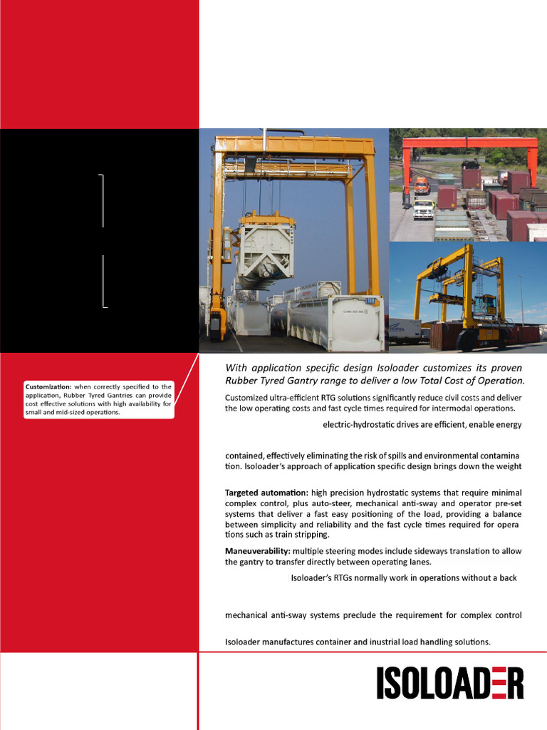 Isoloader Rubber Tyred Gantries - A4 | PDF