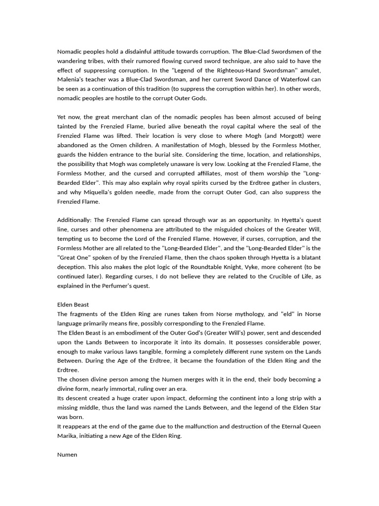 Elden Ring Plot 1 | PDF