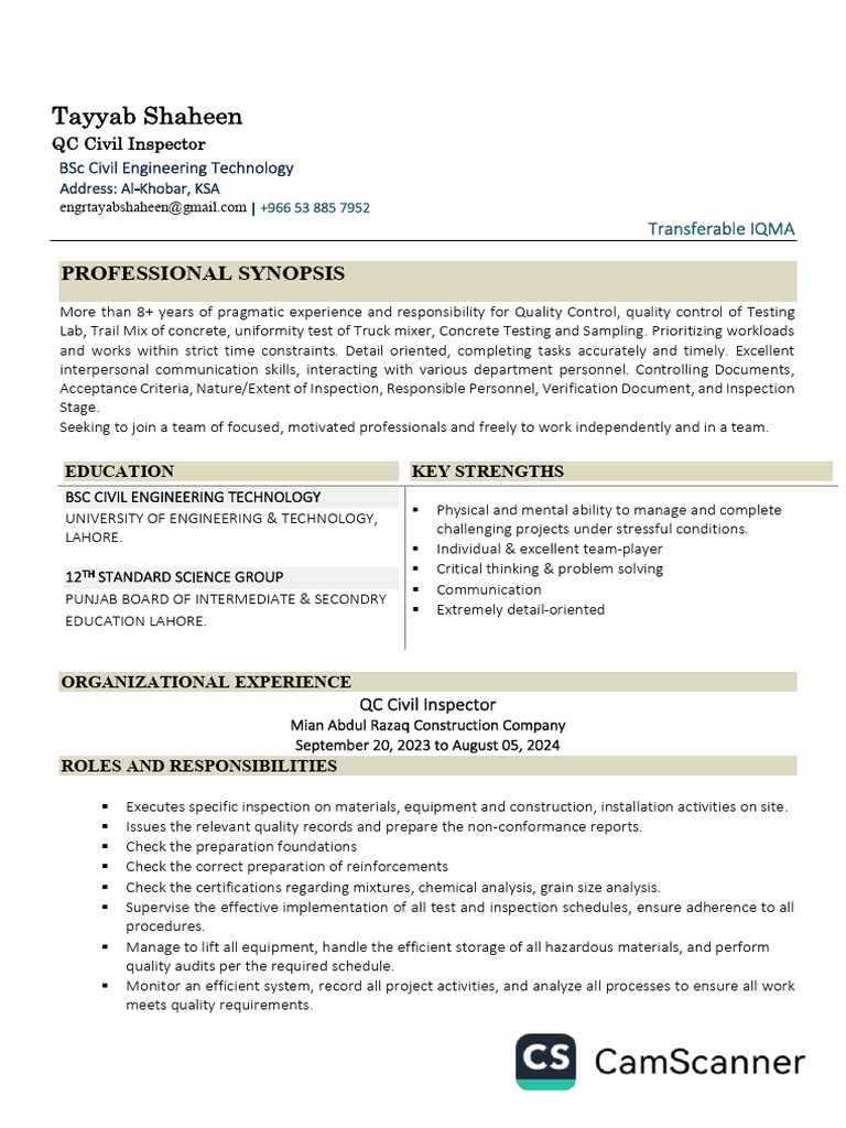 Professional Synopsis: Education Key Strengths | PDF