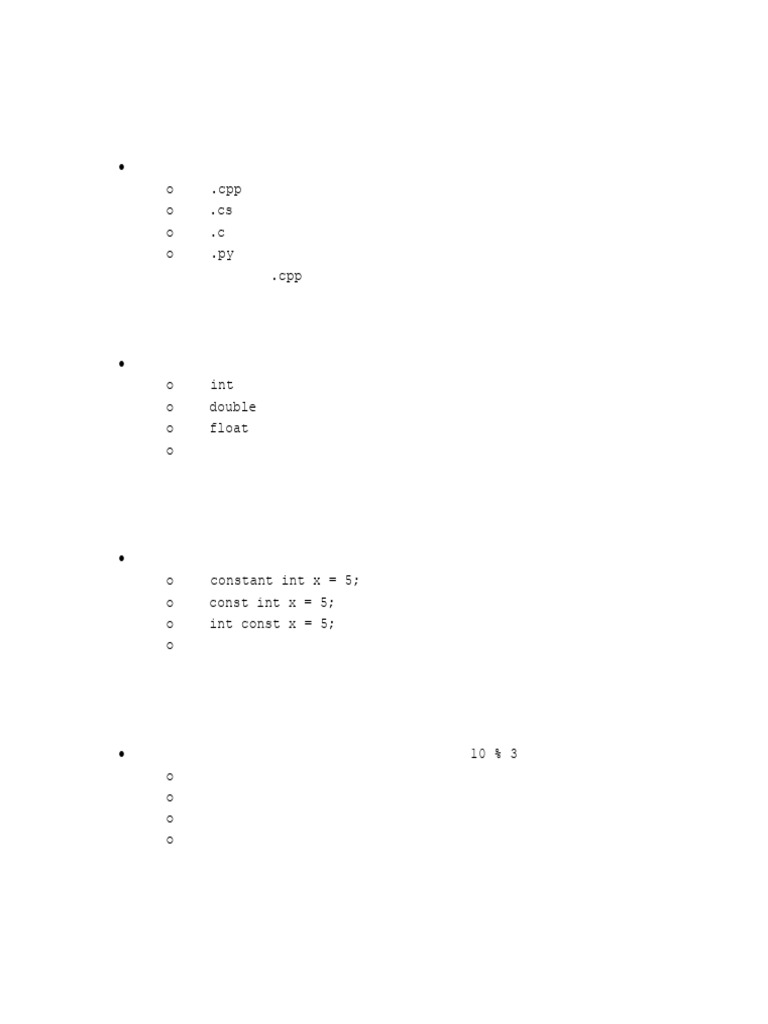 C++ MCQ | PDF | C++ | Class (Computer Programming)