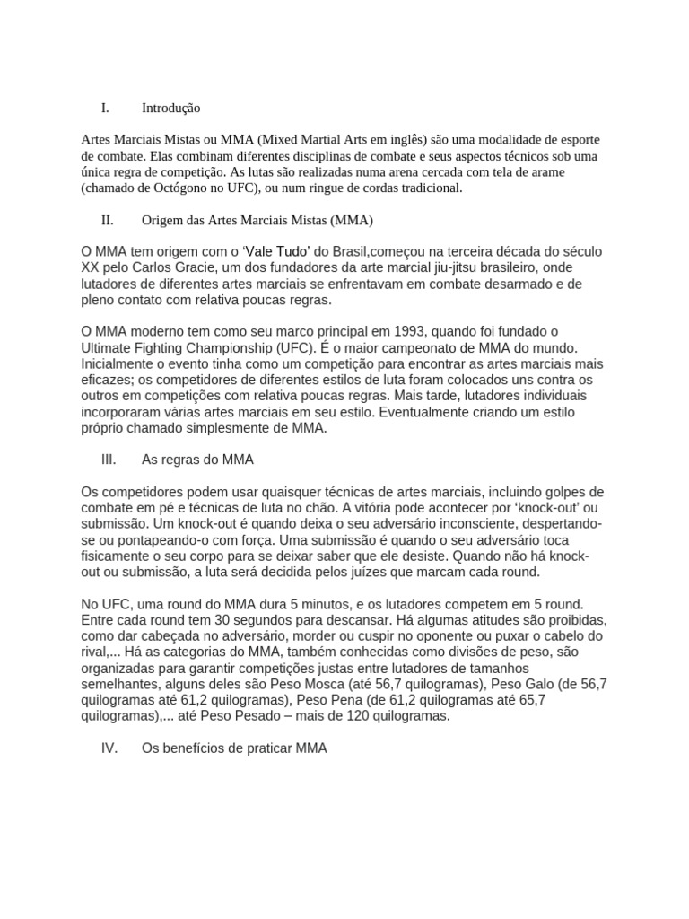 MMA desporto | PDF