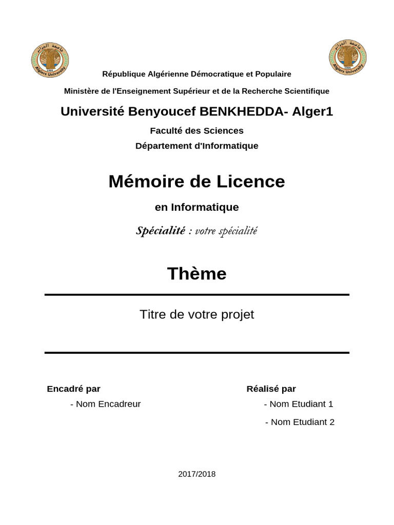 Mémoire Licence | PDF