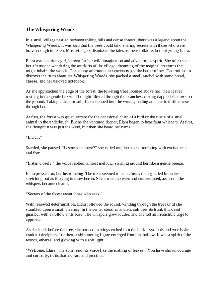 The Whispering Woods | PDF | Poetry | General Fiction