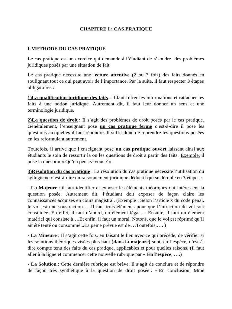 Cas Pratique (Exercices Et Corrigés) Étudiants | PDF