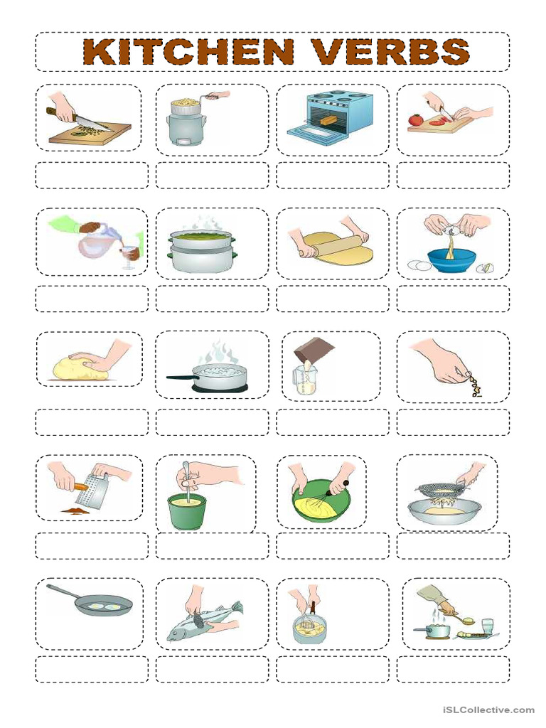 Kitchen Verbs | PDF