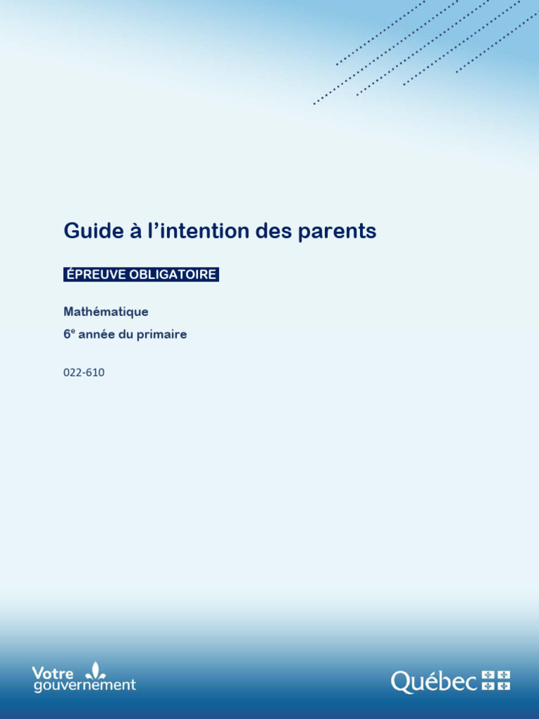 Guide Parents Math 6e Prim | PDF