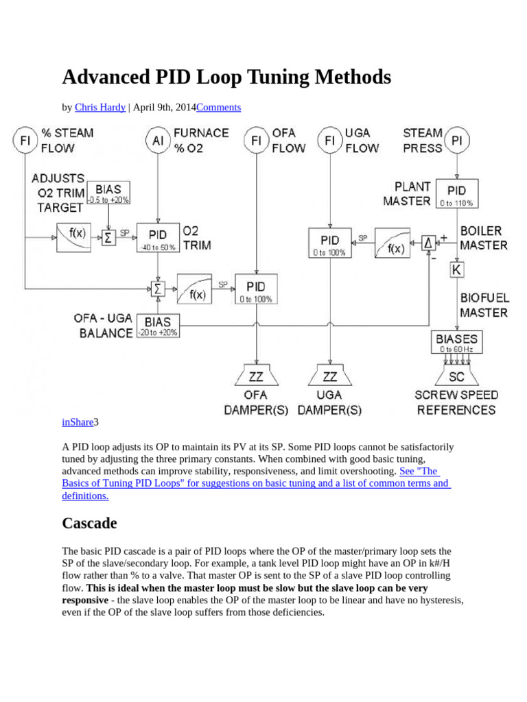 Advanced PID Loop Tuning Methods | PDF