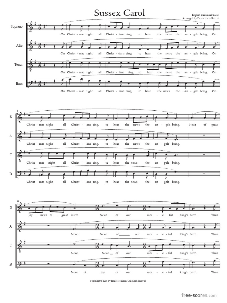 Sussex Carol - Rossi | PDF